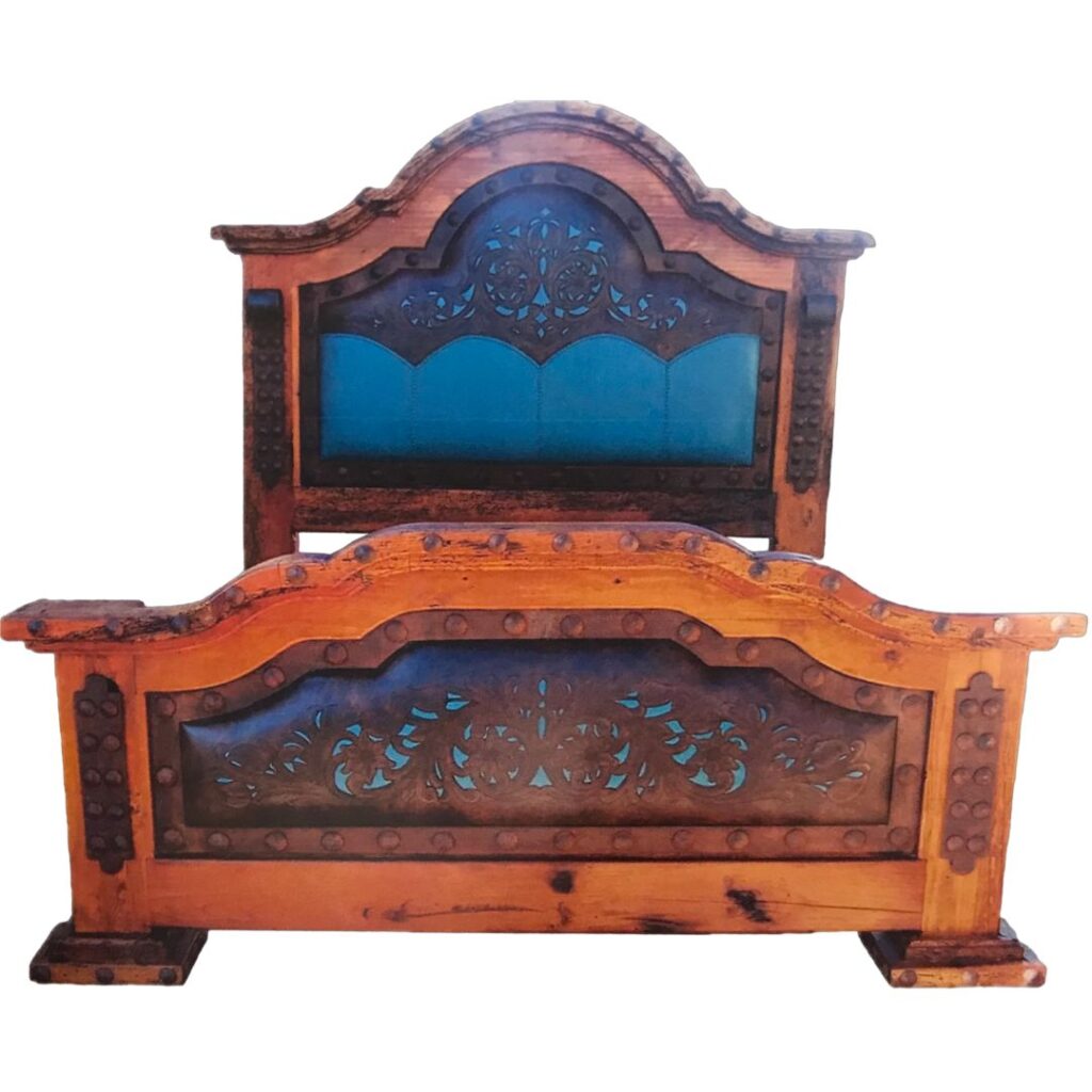 Spanish Style Leather Bed - Artes Imports The Best Custom Mesquite ...