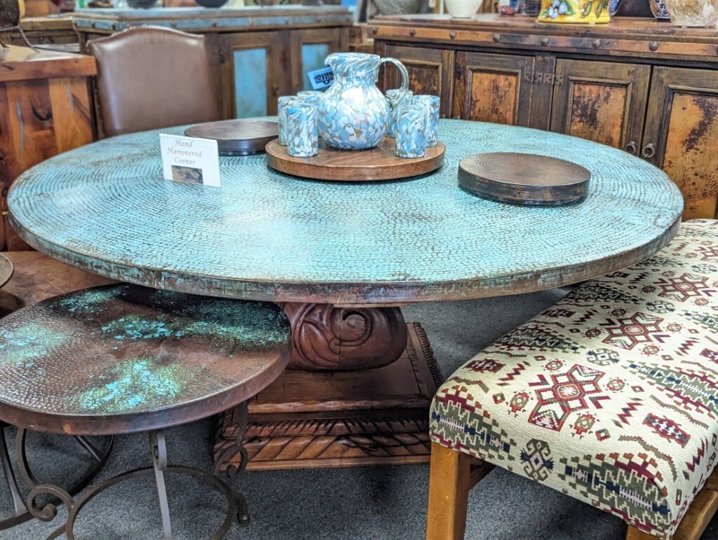 Copper Rustic Lazy Susan - Artes Imports The Best Custom Mesquite ...