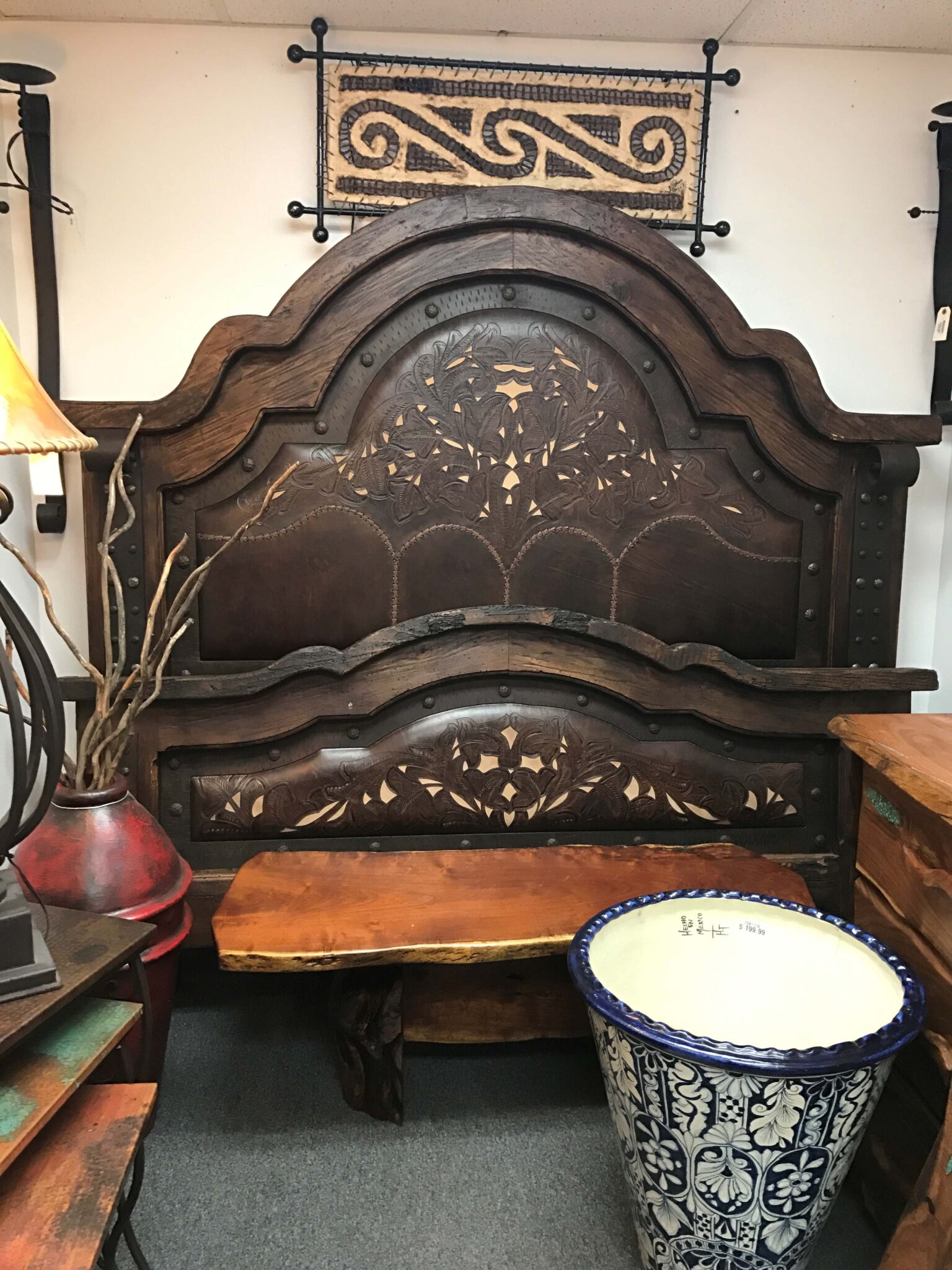 Spanish Style Leather Bed - Artes Imports The Best Custom Mesquite ...